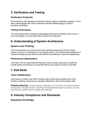Key Skills You Will Learn in VLSI Chip Design Courses.docx | Civil Engineering Industry | Industries