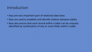 Keys of database | PPT