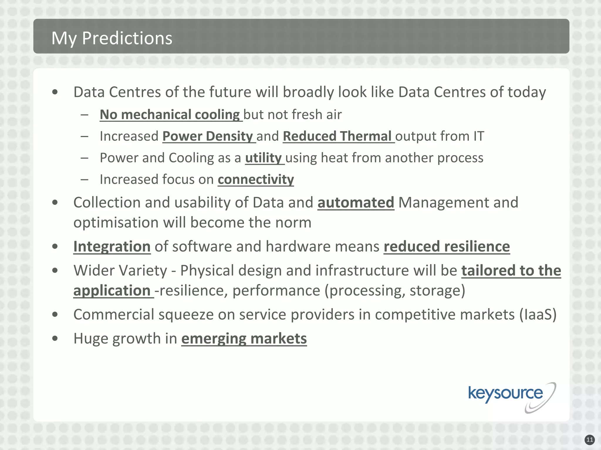 Keysource Data Centres of the Future | PPSX