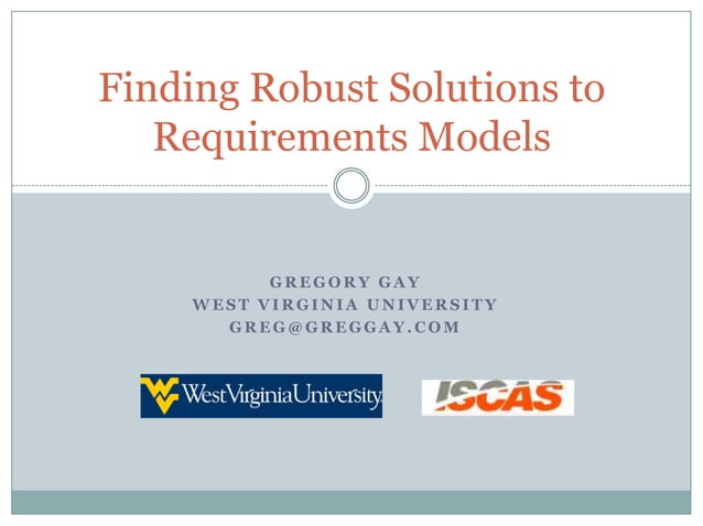 Finding Robust Solutions to Requirements Models | PPT
