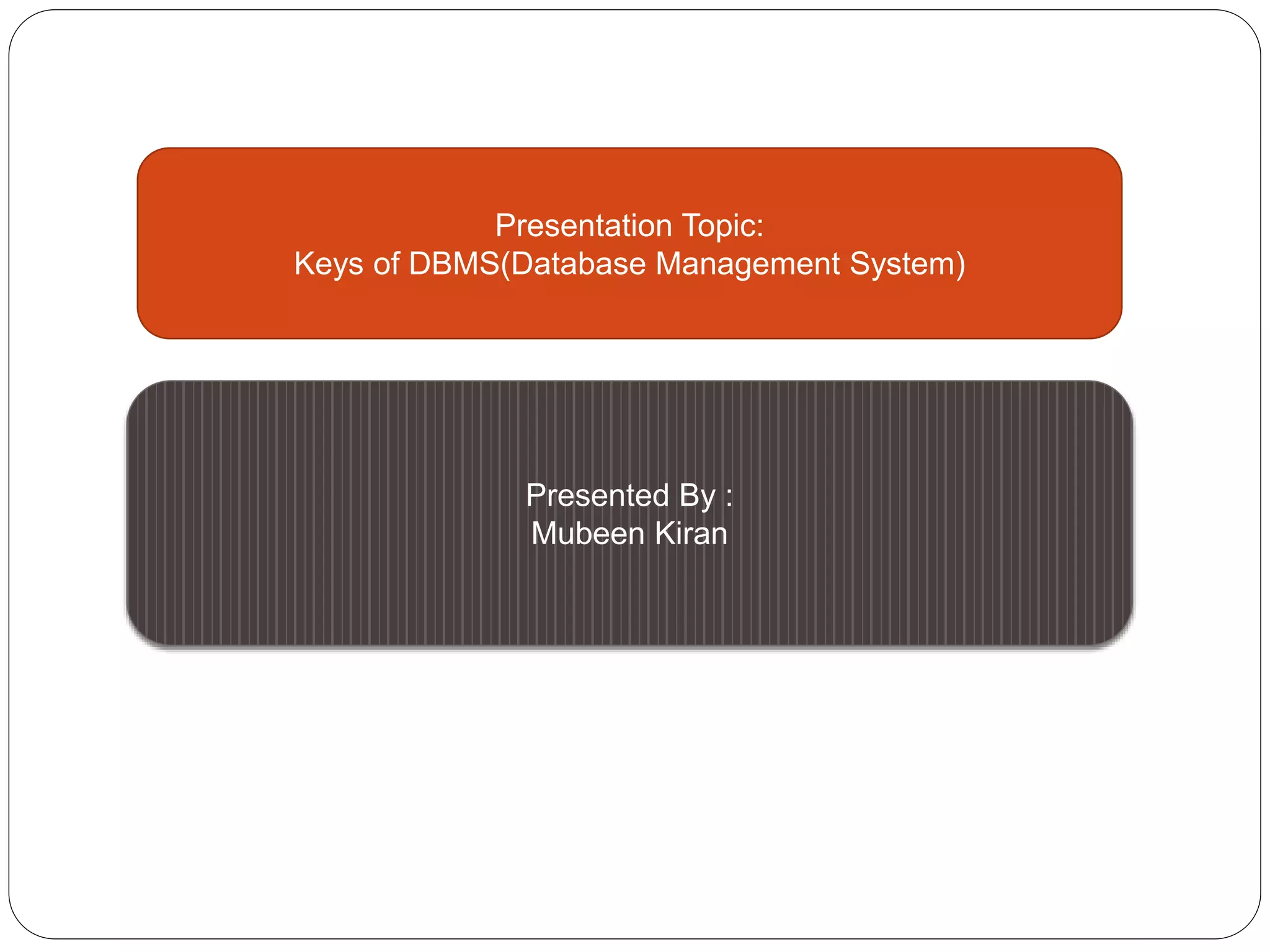 Keys presentation | PPTX