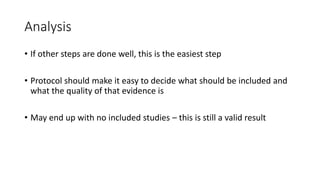 Key stages of systematic review | PPTX