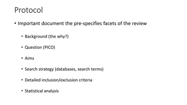 Key stages of systematic review | PPT