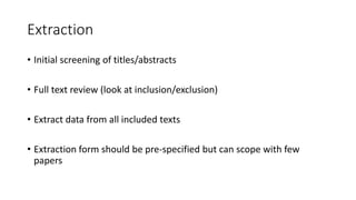 Key stages of systematic review | PPT