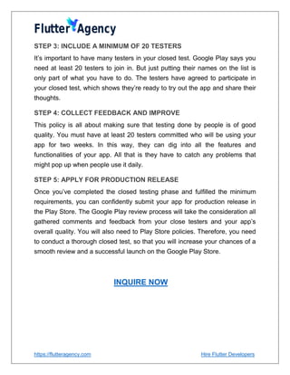 Key Steps To Follow For Google Play Store Closed Testing | PDF