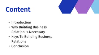Keys to Building Business Relationship | PPT