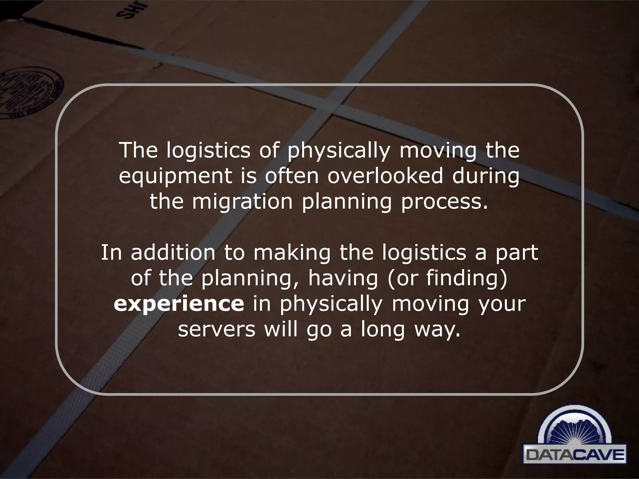 Moving Your Data Center: Keys to planning a successful data center ...