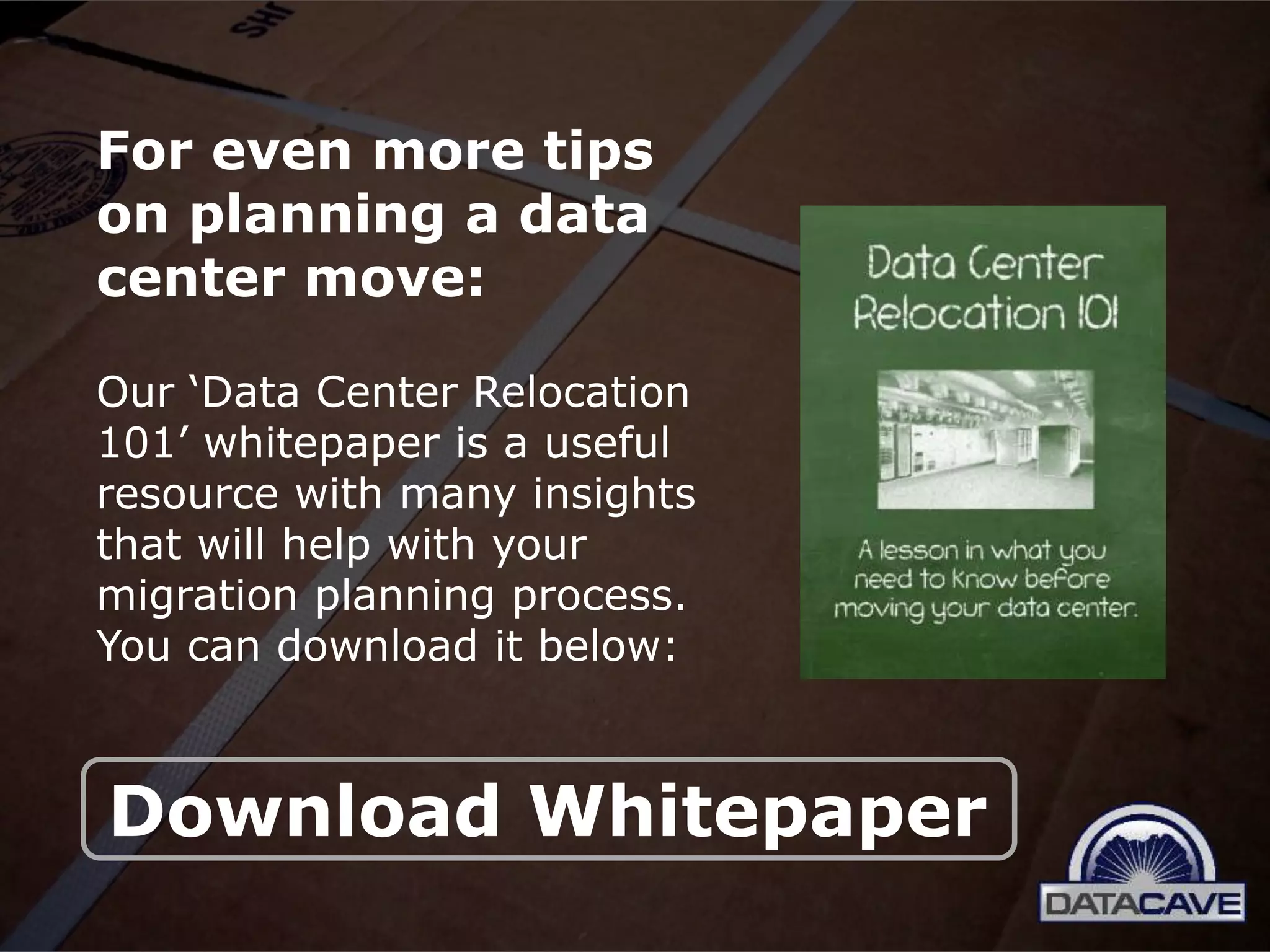 Moving Your Data Center: Keys to planning a successful data center ...