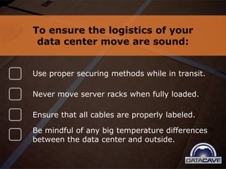 Moving Your Data Center: Keys to planning a successful data center ...