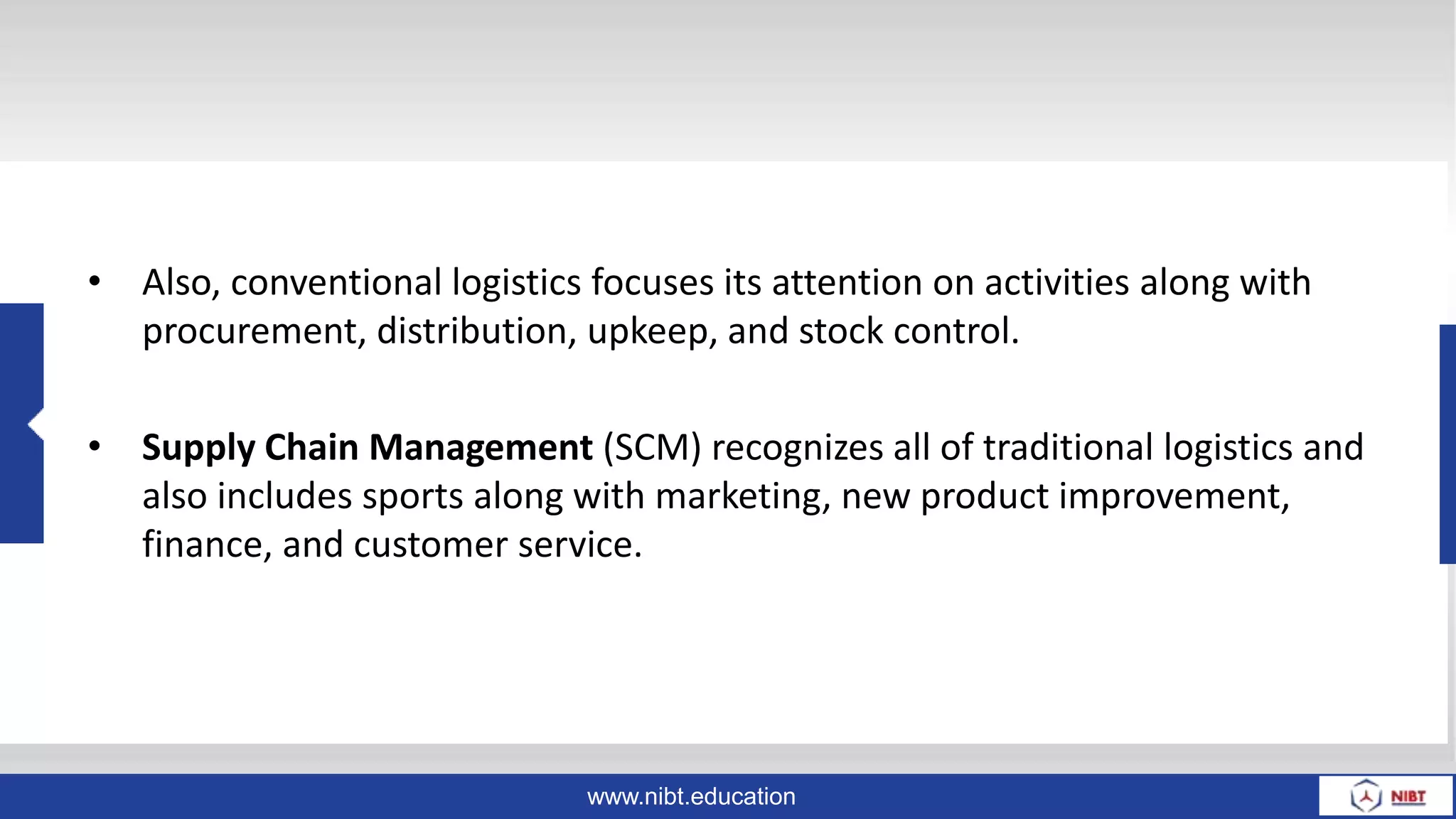 Keys to logistics management and supply chain management | PPTX