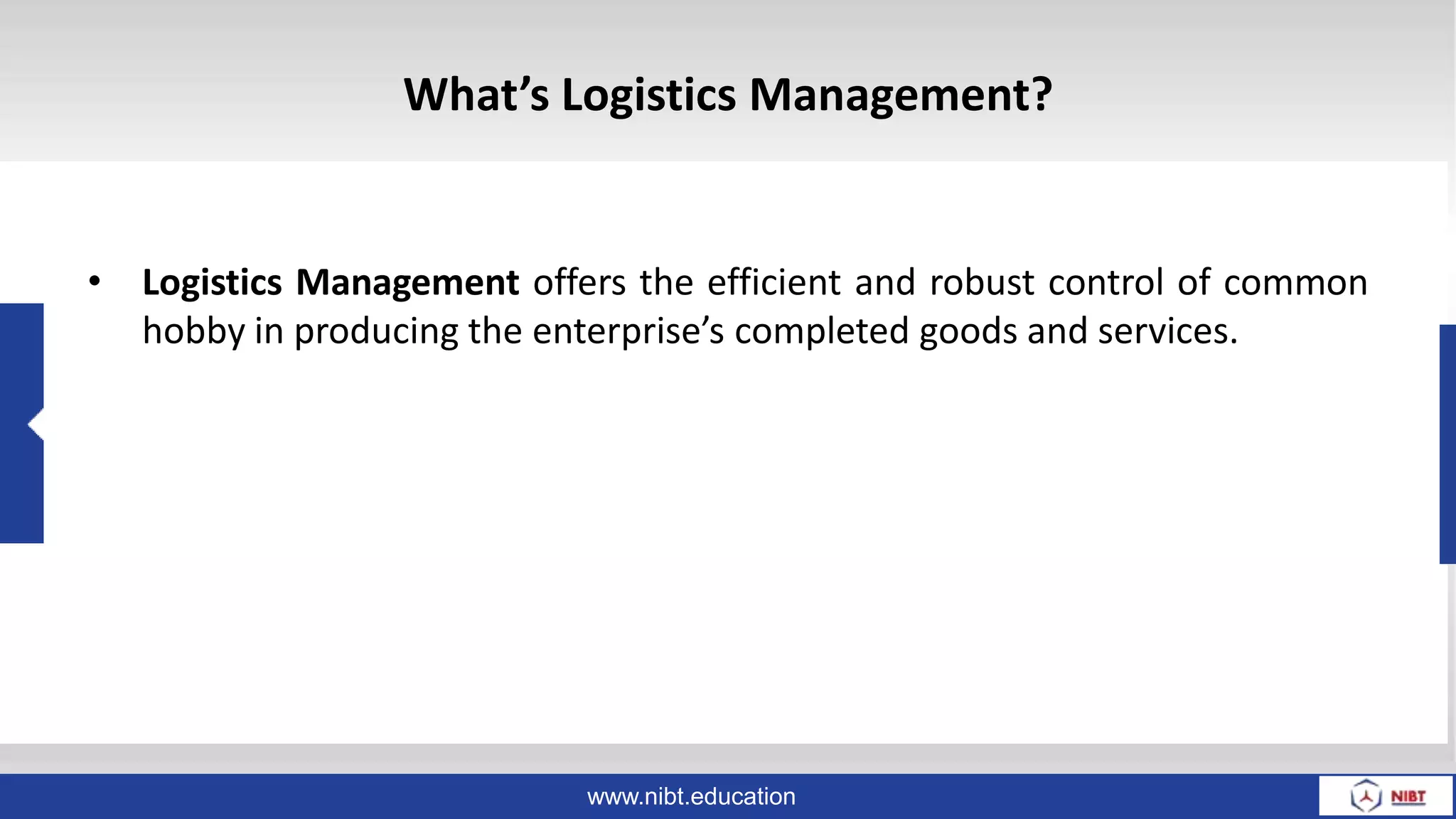 Keys to logistics management and supply chain management | PPTX
