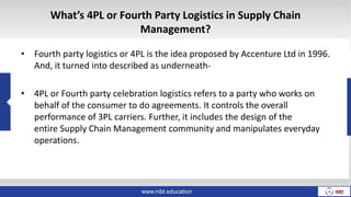 Keys to logistics management and supply chain management | PPTX