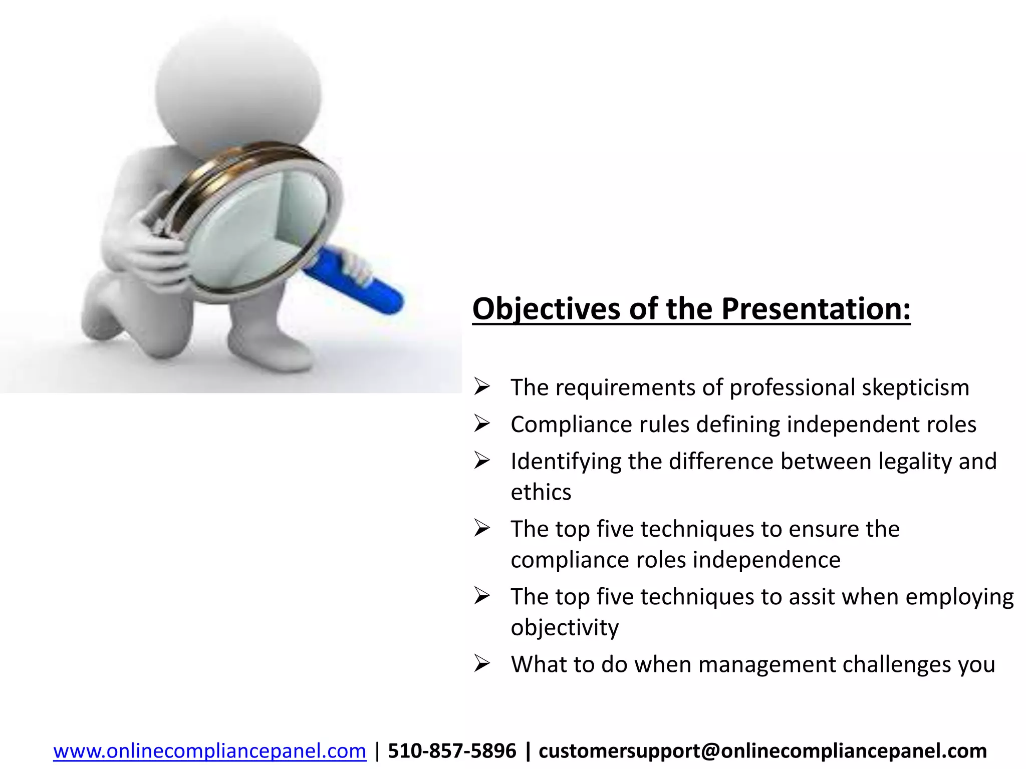 Keys to maintaining objectivity and independence | PPTX