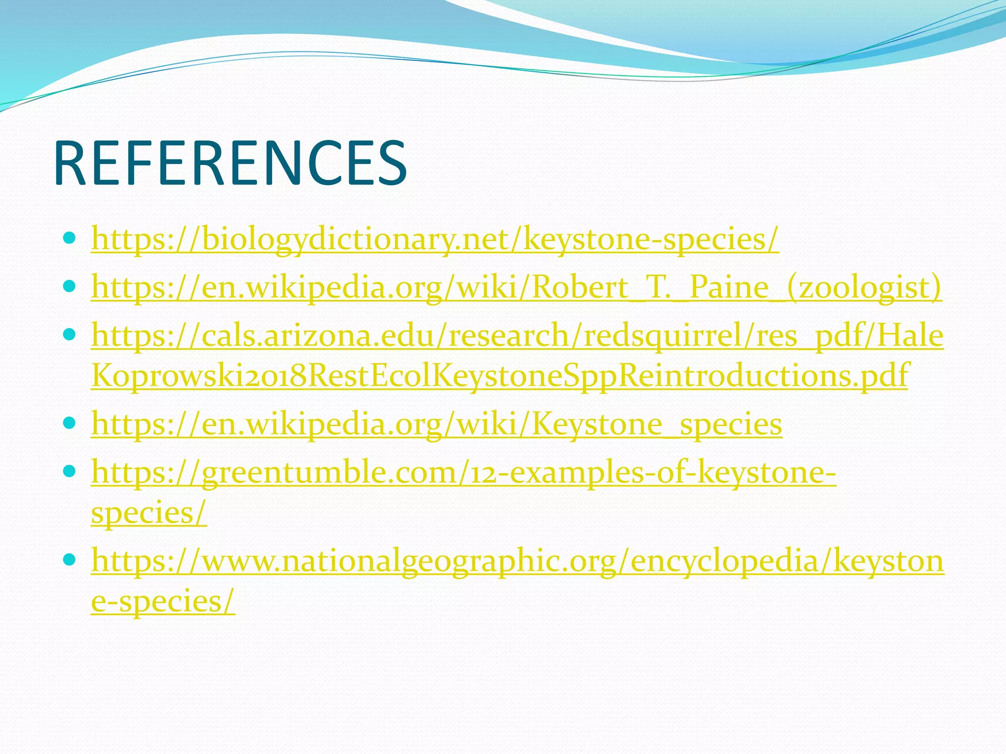Keystone species | PPTX