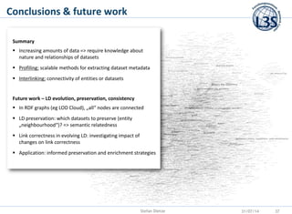 From Data to Knowledge - Profiling & Interlinking Web Datasets | PPT