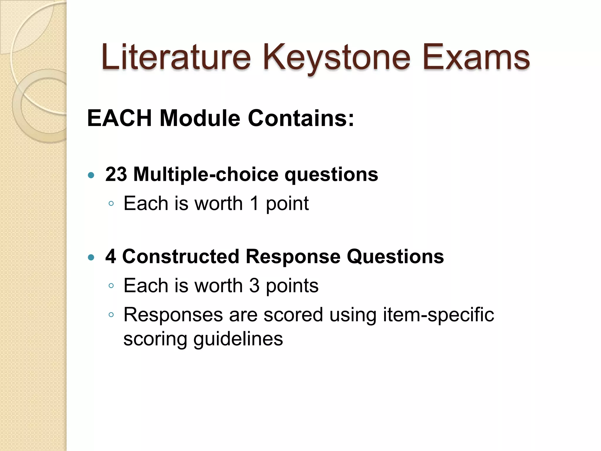Keystone 2013 literature revised | PPTX