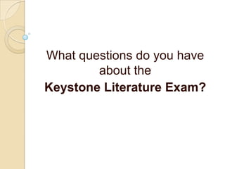 Keystone 2013 literature revised | PPT