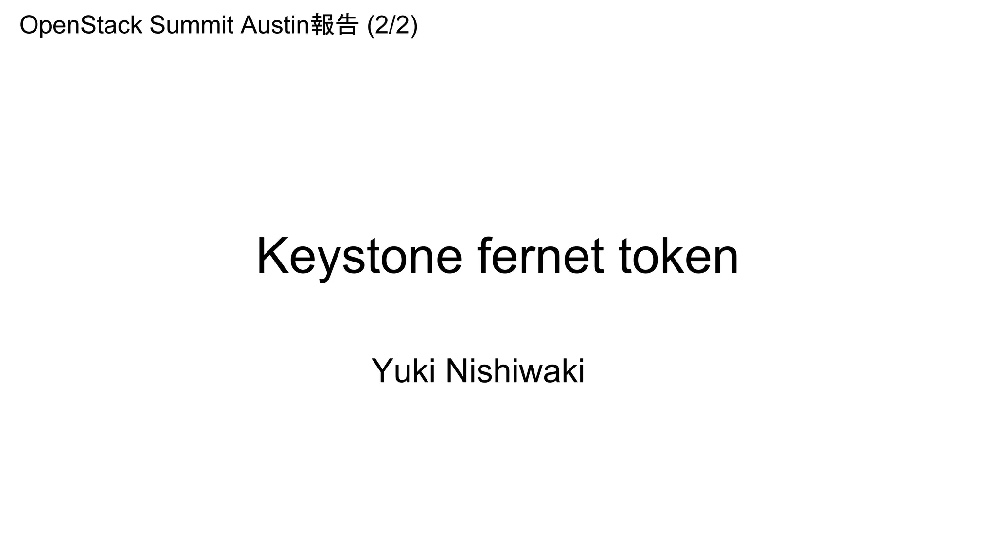 Keystone fernet token | PDF