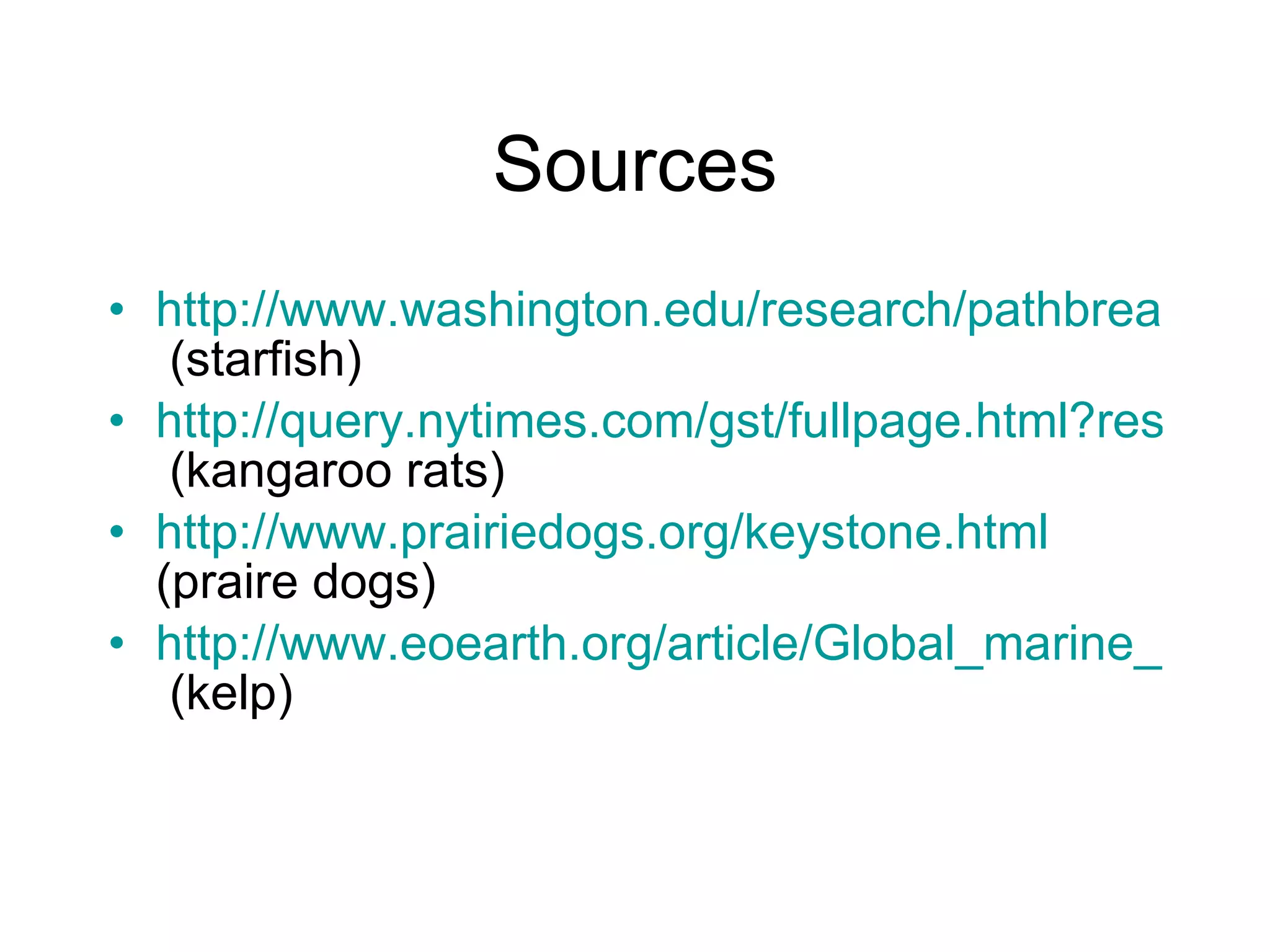 Keystone and Foundation Species 2011 | PPT