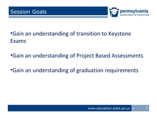 Keystone Exam & PBA Update | PPT | Professional School | Postgraduate ...