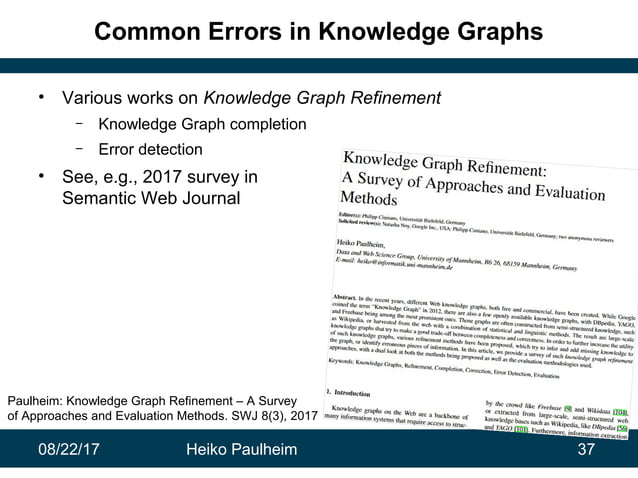 Knowledge Graphs on the Web | PPT | Free Download