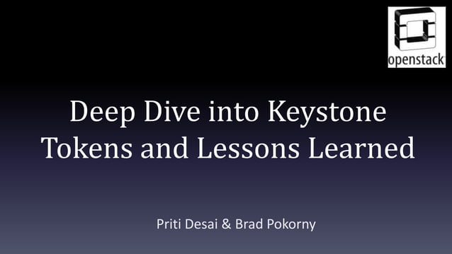 Deep Dive into Keystone Tokens and Lessons Learned | PPT
