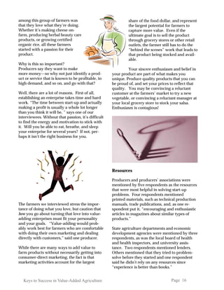 Keys to Success in Value-Added Agriculture | PDF