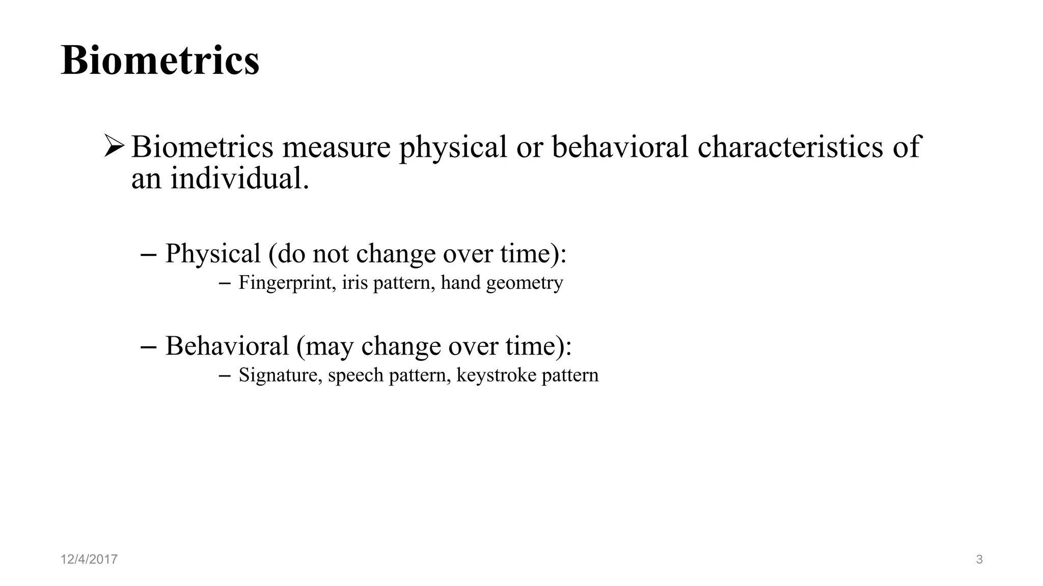 Keystroke Dynamics Support For Authentication | PPTX