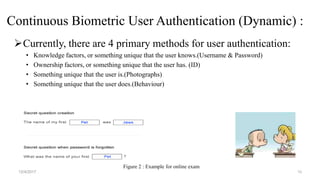 Keystroke Dynamics Support For Authentication | PPTX