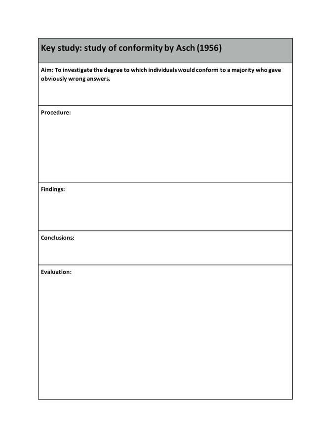 Key study Asch (1956) | PDF