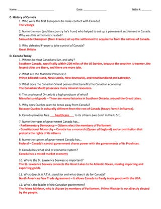 (Key) study guide canada | PDF
