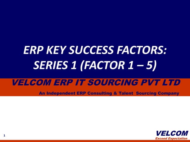 ERP Key Success Factors Series 1 | PPT