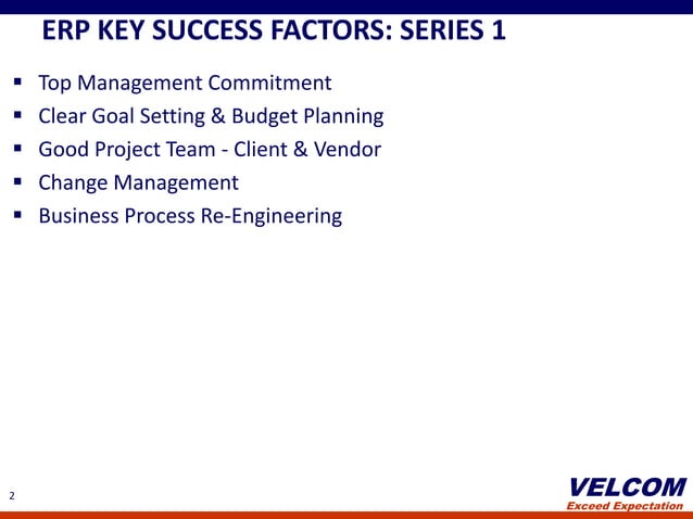 ERP Key Success Factors Series 1 | PPT