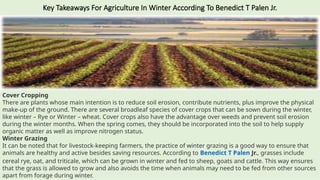Key Takeaways For Agriculture In Winter According To Benedict T Palen ...