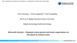 KEY TAKEAWAYS FROM SATYA NADELLA’S KEYNOTE AT MICROSOFT IGNITE 2018 ...