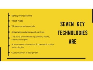 Key technologies that enhance overhead handling system safety and ...