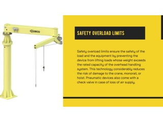 Key technologies that enhance overhead handling system safety and ...