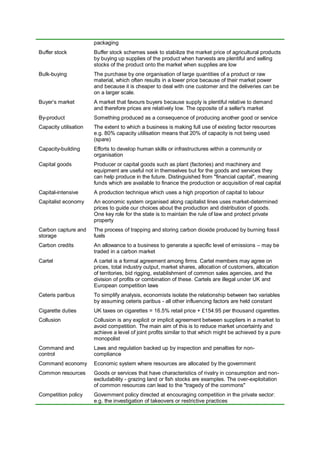 Key Term Glossary for Economics Unit 1 (Micro) | PDF