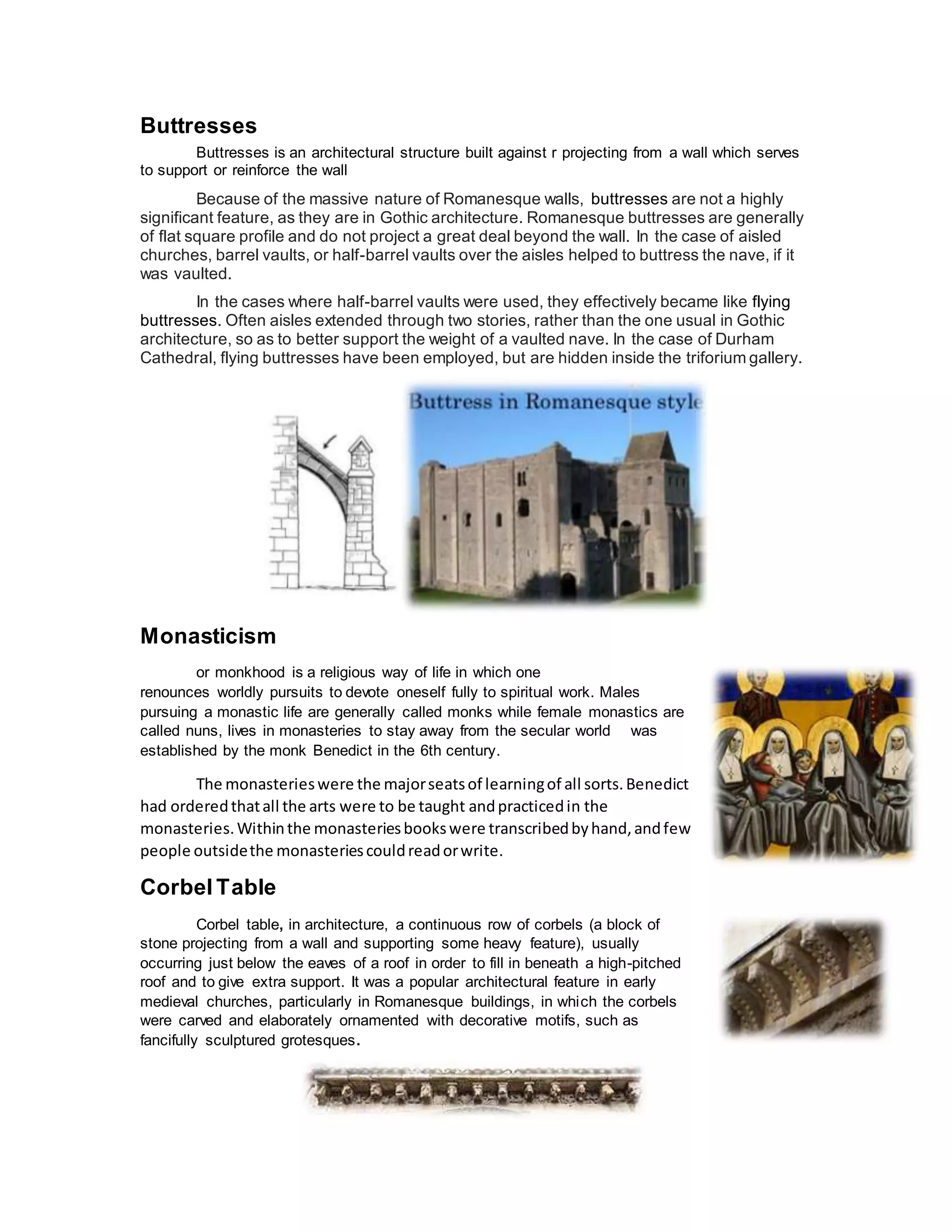 Key terminology Romanesque period | DOCX