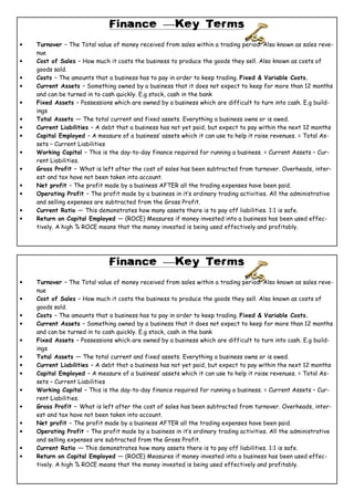 Key terms finance | PDF