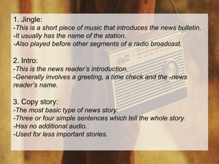 Key terms for radio news bulletins | PPTX