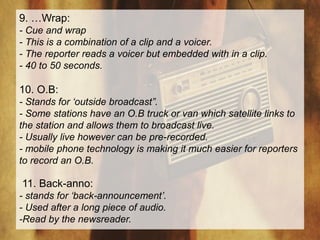 Key terms for radio news bulletins | PPTX
