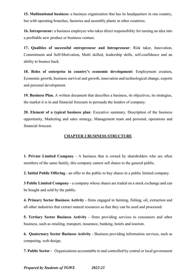 CAIE AS LEVEL BUSINESS | PDF