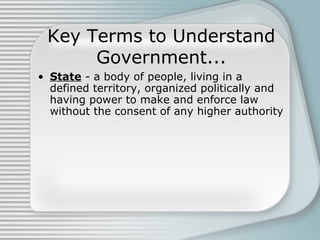 Key Terms of Government | PPT