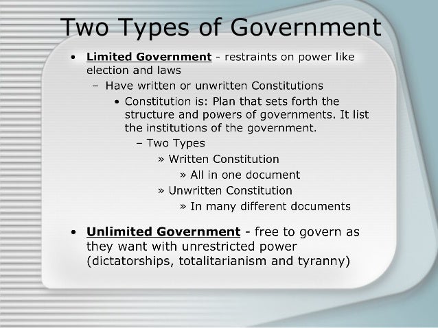 Unlimited And Limited Government Vocabulary Part 2 By