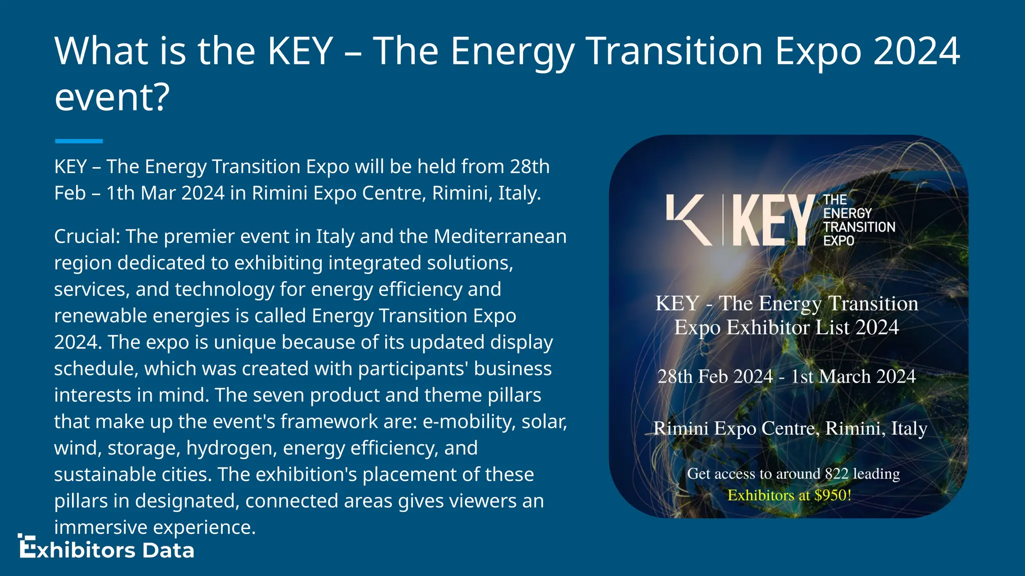 KEY – The Energy Transition Expo Exhibitor Event Data | PPTX
