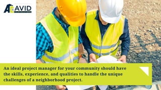 Key Tips for Choosing the Right Project Manager for Your Community ...