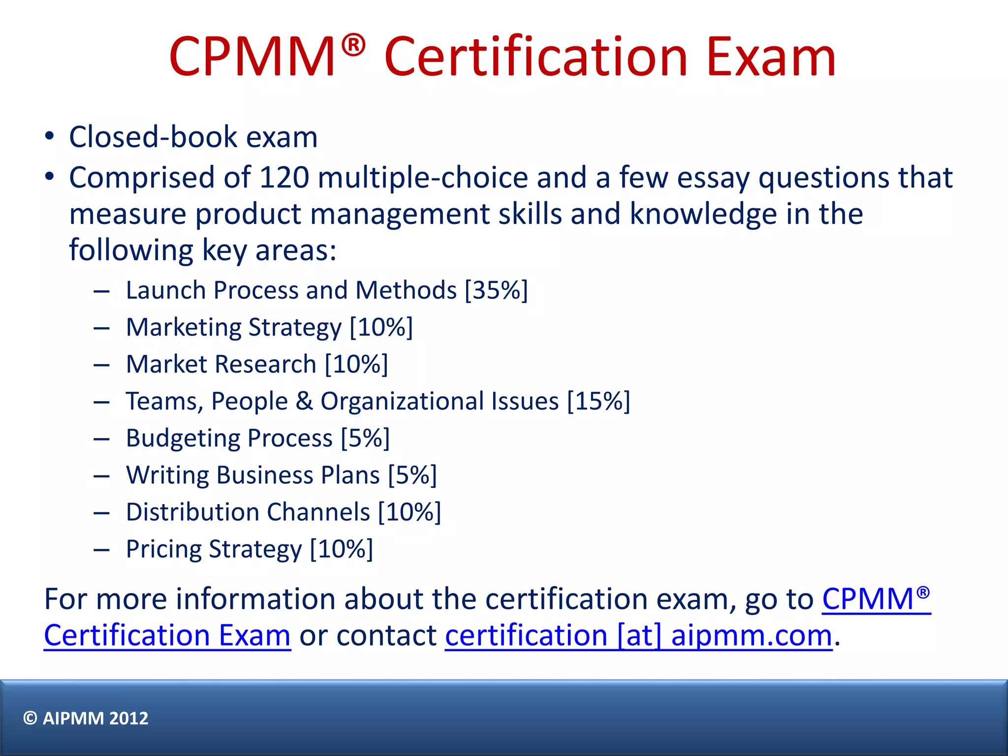 Key Tips To Prepare For An AIPMM CPM or CPMM Credential - H. Del Castillo, AIPMM | PDF