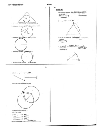 Key to Geometry - 2 - Answer Key | PDF