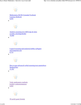 Key to master mathematics innovative way to learn math | PDF